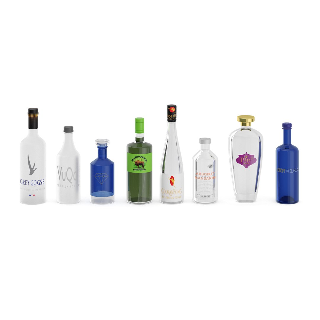 3D Model Bottles Liquor - TurboSquid 1210264