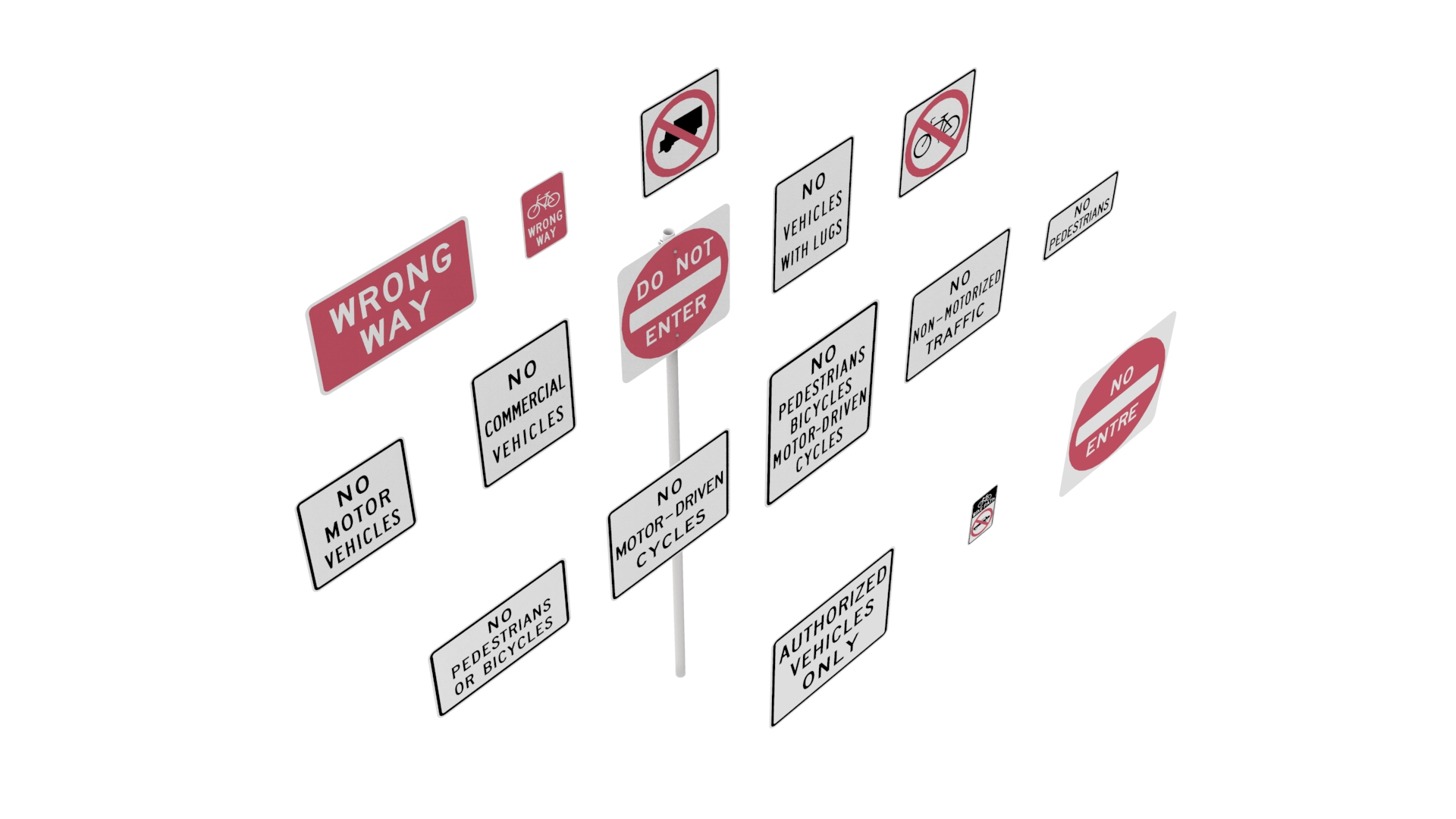 3D Road Sign Series - TurboSquid 1383162