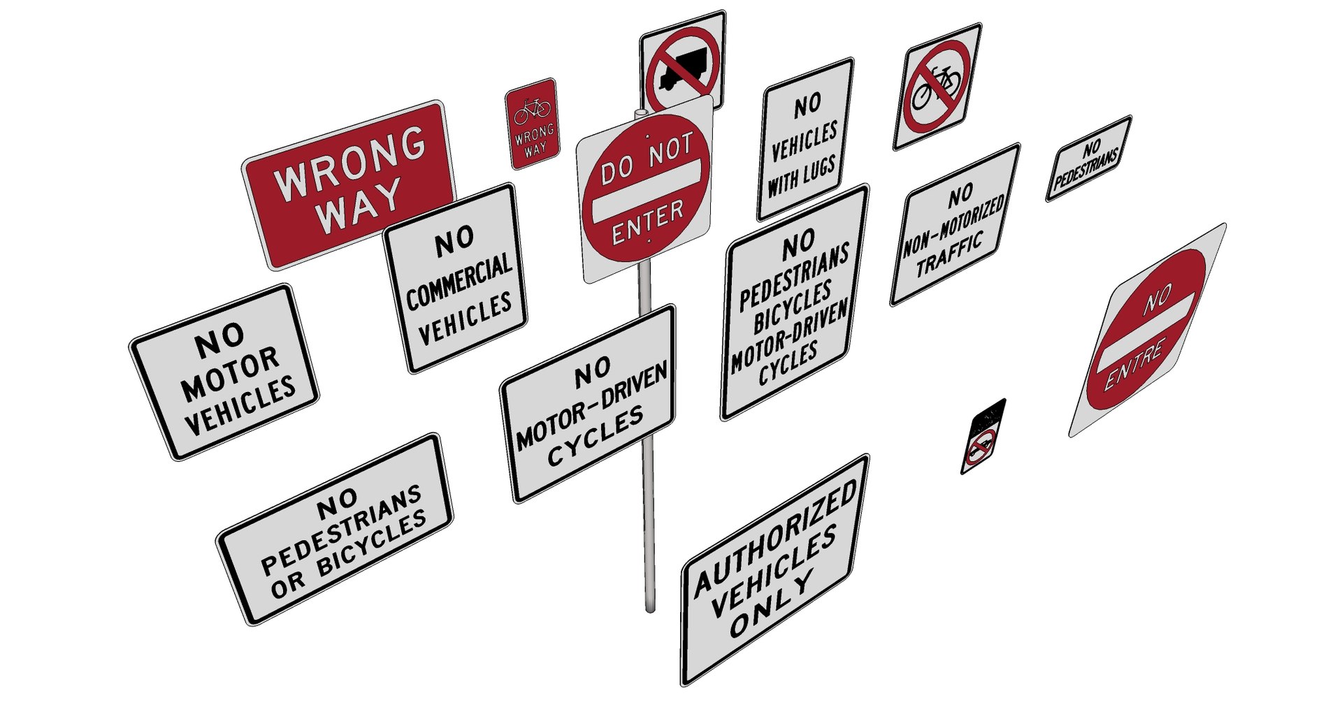 3D Road Sign Series - TurboSquid 1383162