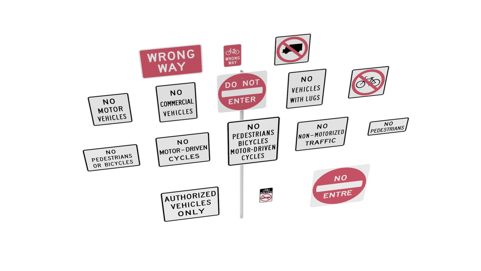 3D Road Sign Series - TurboSquid 1383162