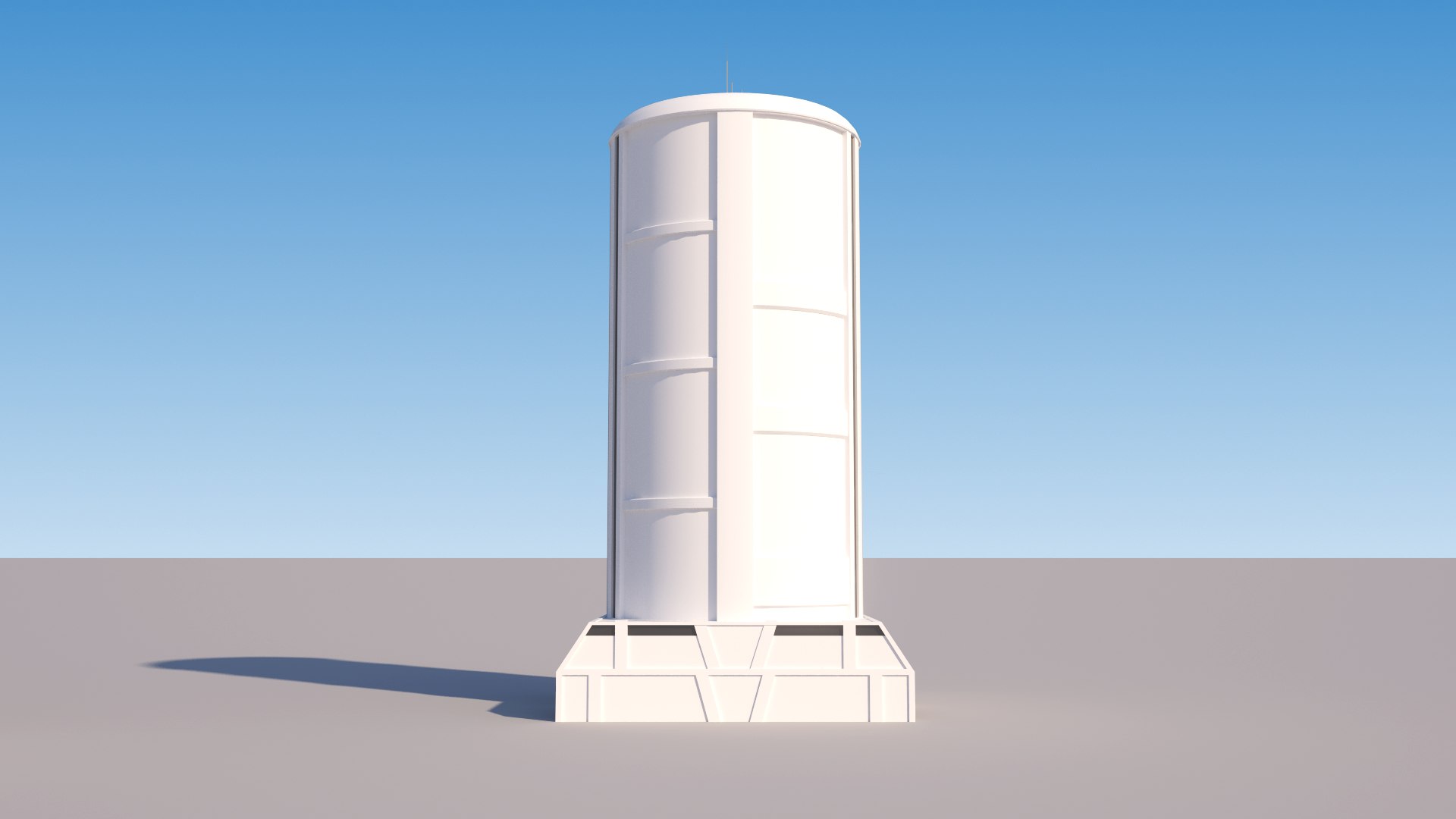 3D Industrial Building 02 - Low-poly Storage Tower Silo - TurboSquid ...