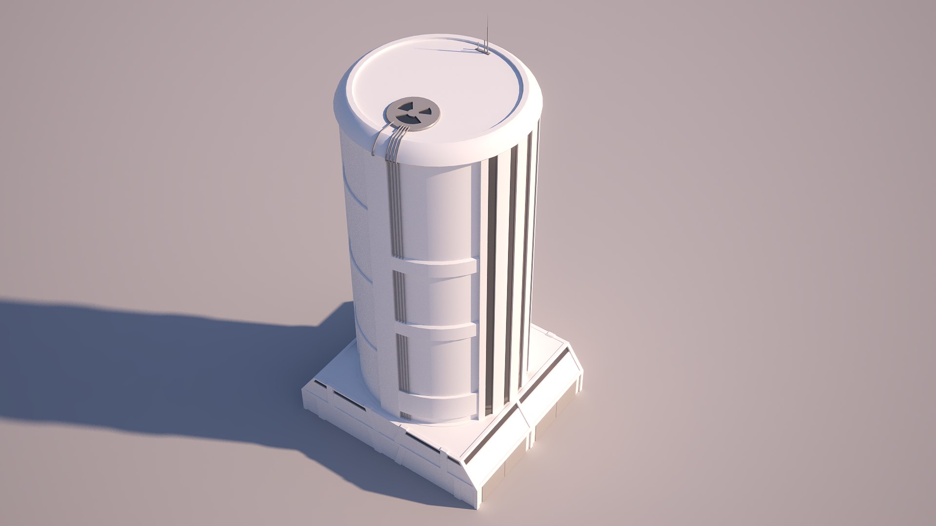 3D Industrial Building 02 - Low-poly Storage Tower Silo - TurboSquid ...
