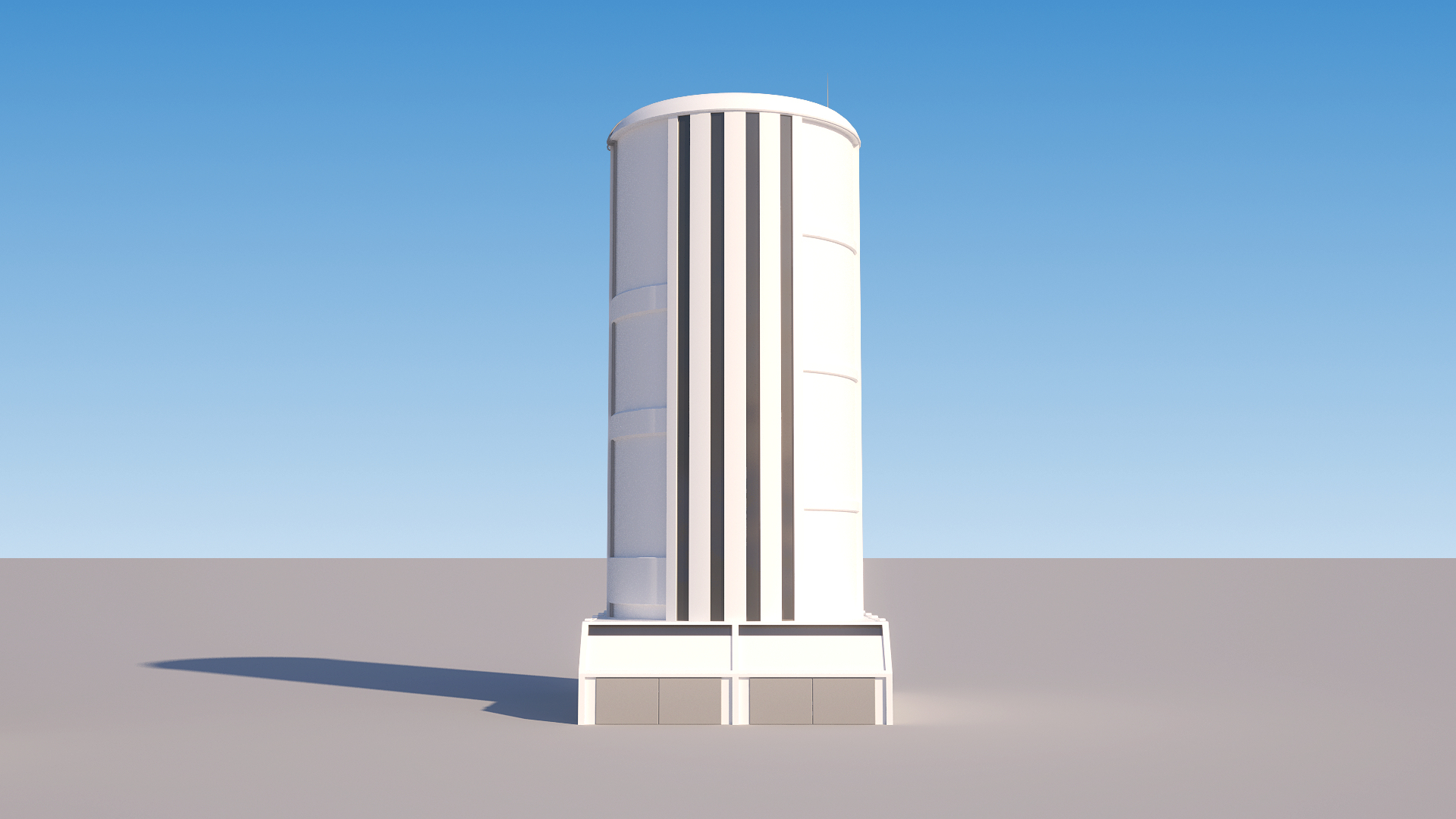 3D Industrial Building 02 - Low-poly Storage Tower Silo - TurboSquid ...