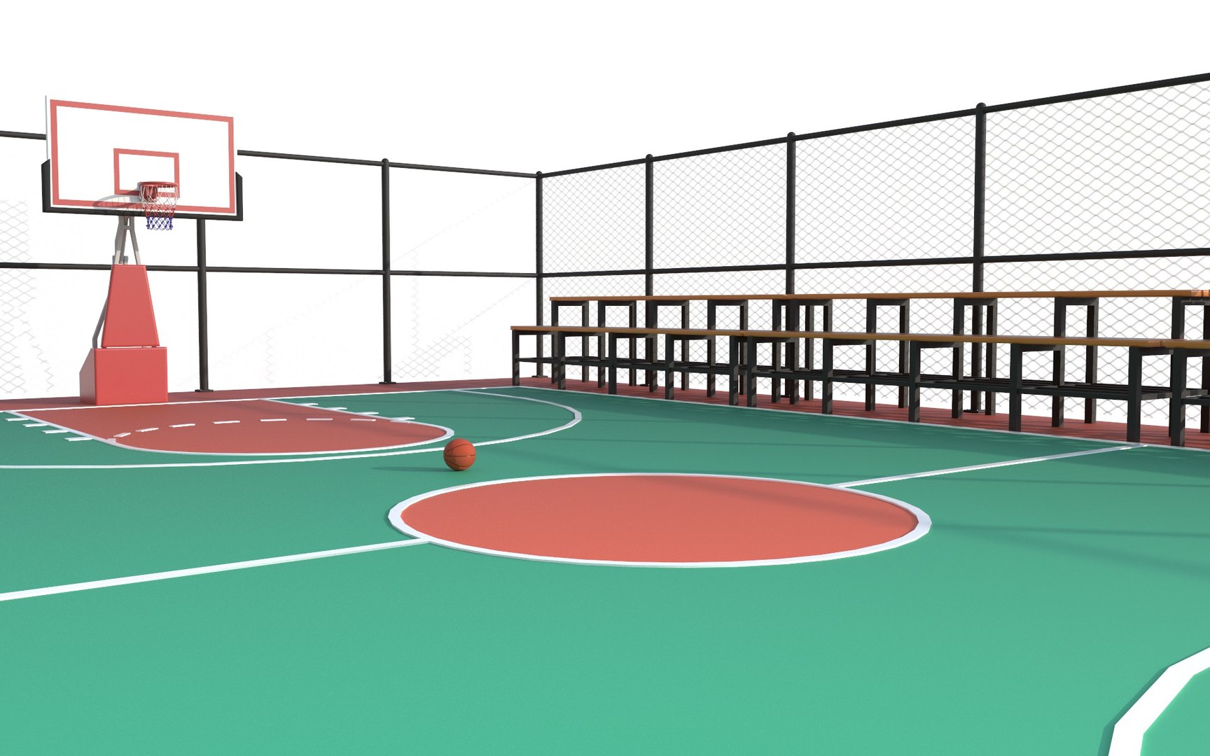 3D Basketball Court - TurboSquid 2116023