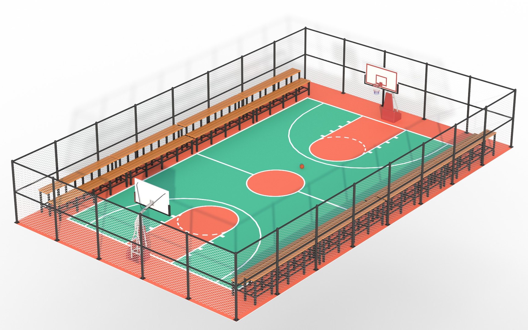 3D Basketball Court - TurboSquid 2116023