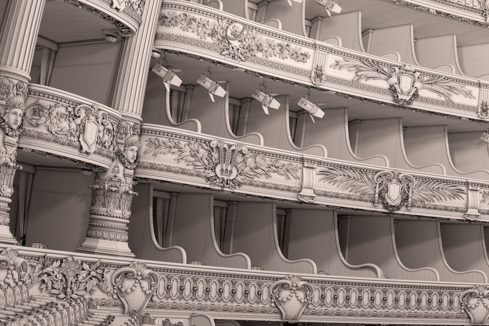 3D interior scene opera garnier - TurboSquid 1194044