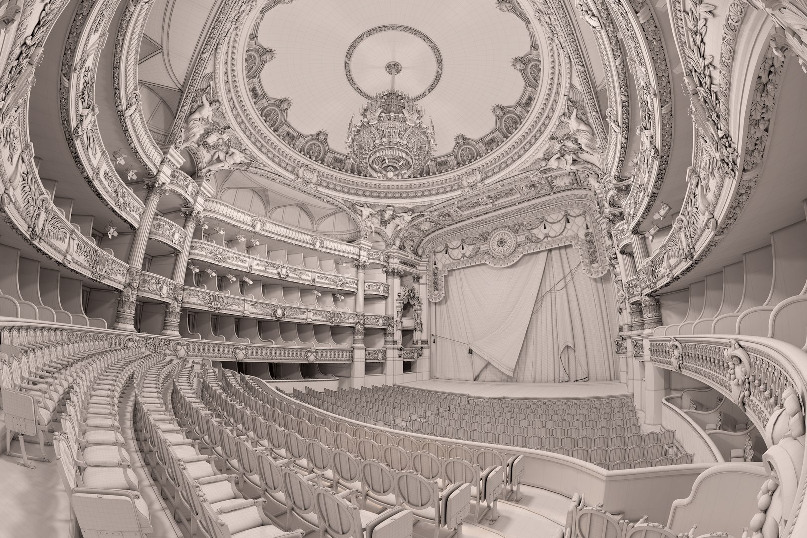 3D interior scene opera garnier - TurboSquid 1194044