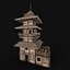 FEUDAL JAPAN CHINESE TOWER DOJO WATCHTOWER SAMURAI NINJA PACK 3D ...