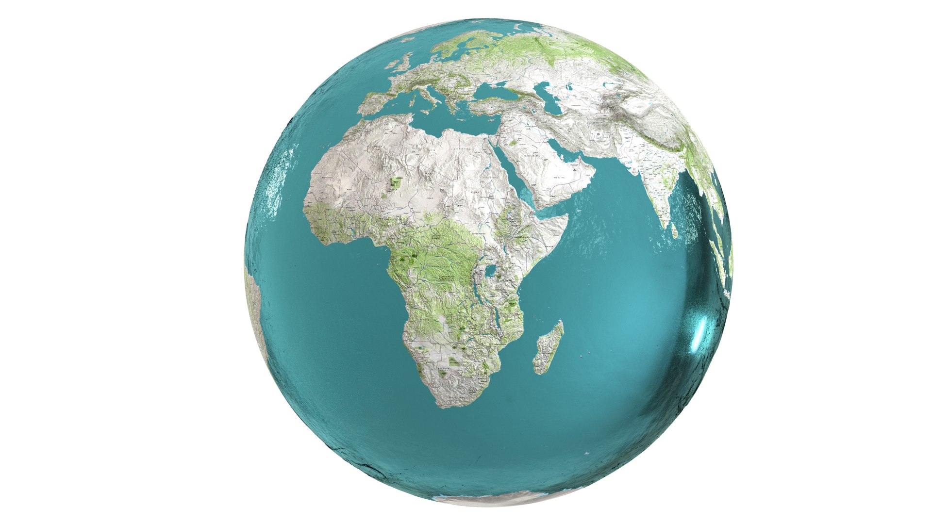 Earth Water 3D Globe Map 3D Model - TurboSquid 2347549