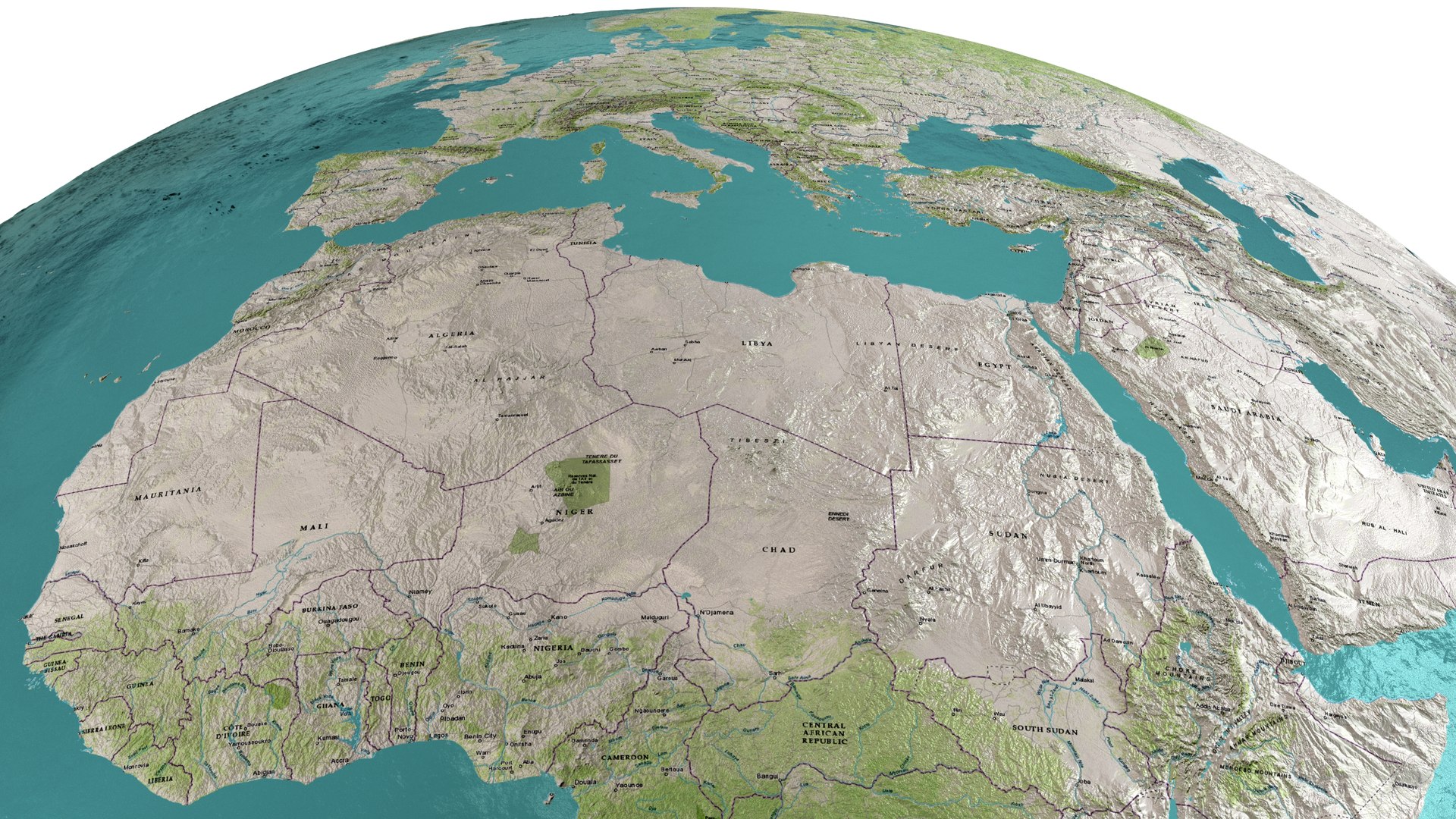 Earth Water 3D Globe Map 3D Model - TurboSquid 2347549