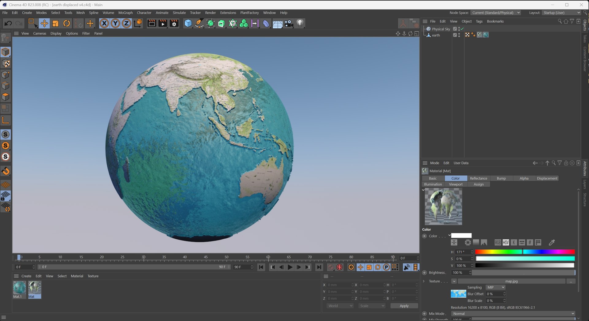 Earth Water 3D Globe Map 3D Model - TurboSquid 2347549
