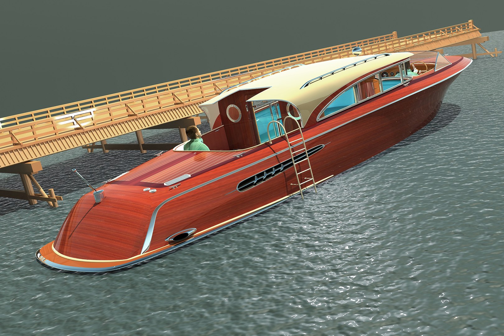 Venetian wooden boat 3D model - TurboSquid 1973492