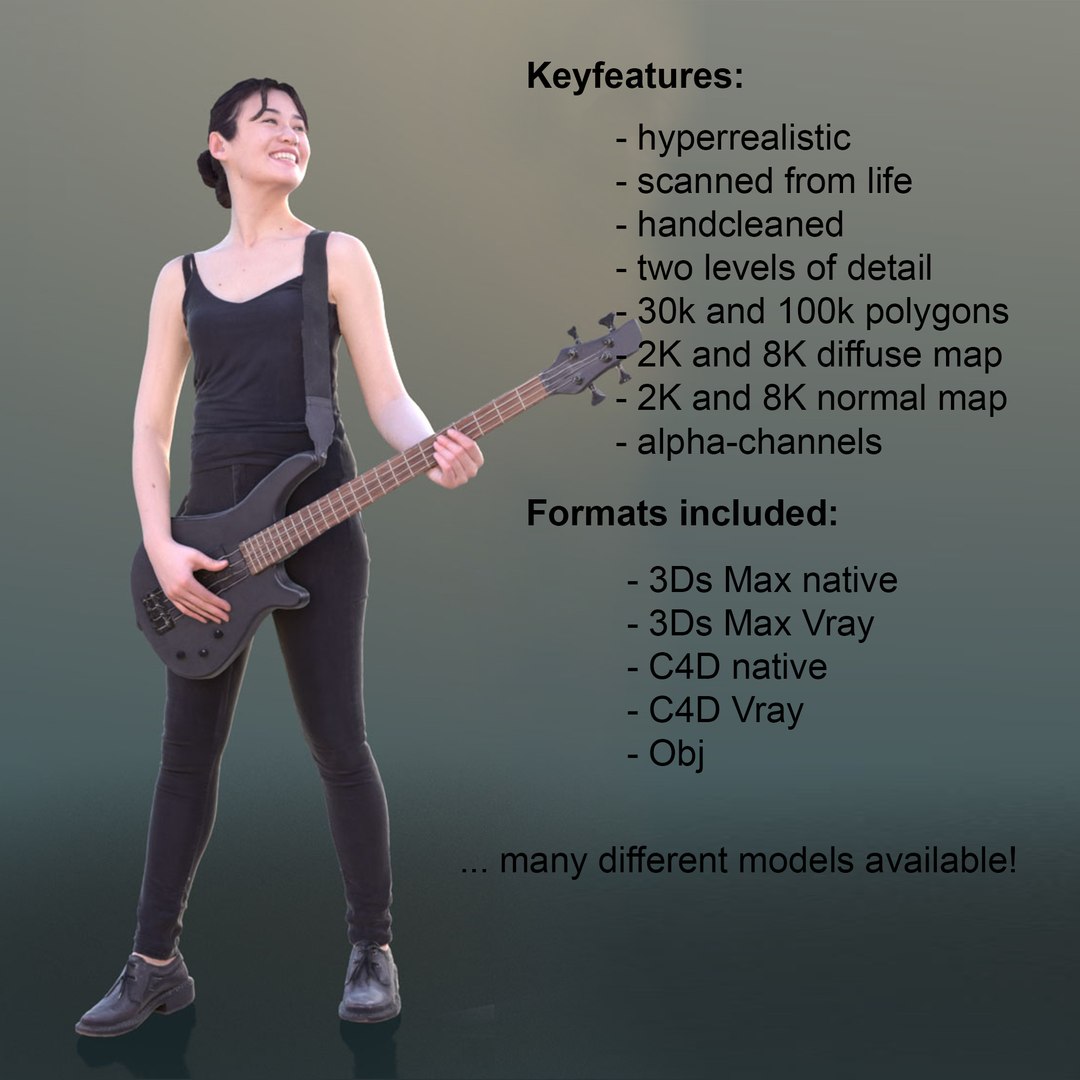 Woman Young Bass Model - TurboSquid 1709899