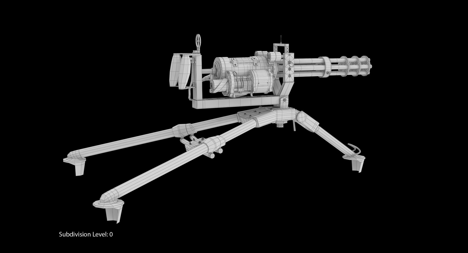 3D m134 minigun tripod mounted - TurboSquid 1254270