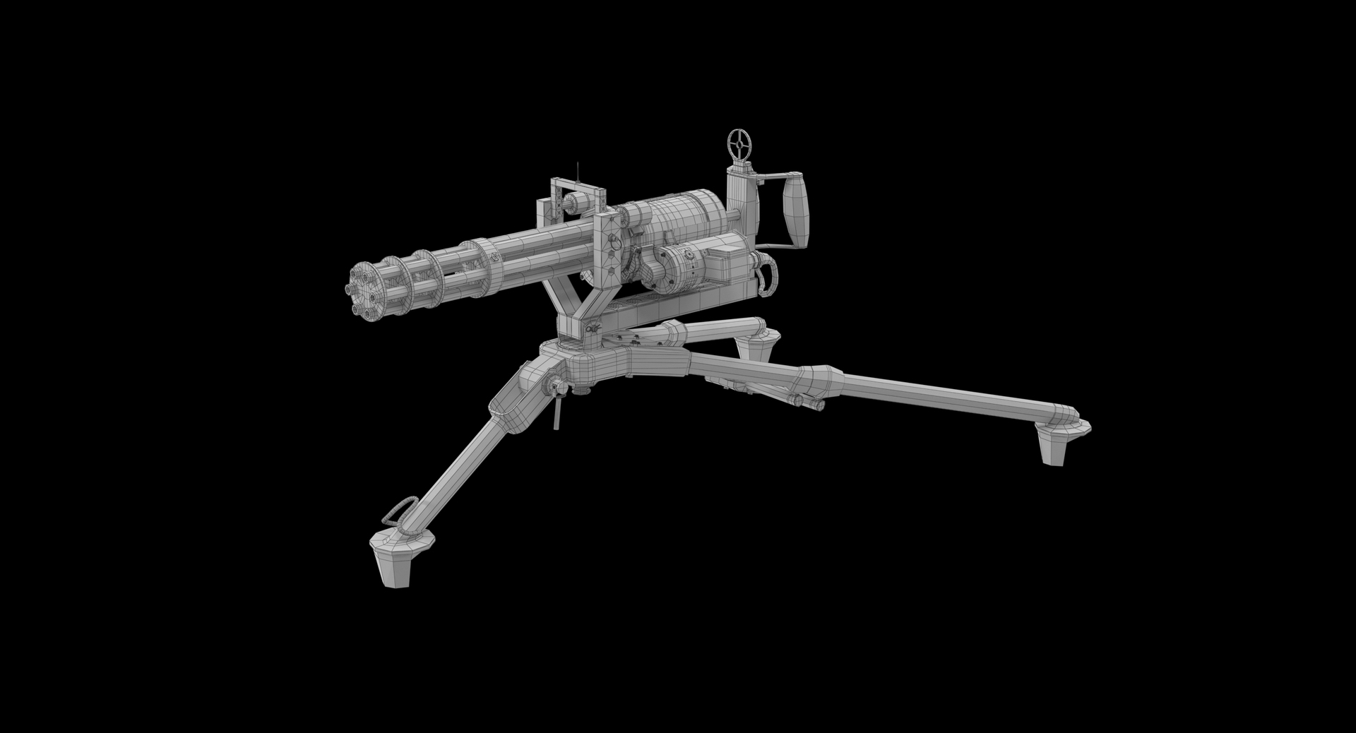 3D m134 minigun tripod mounted - TurboSquid 1254270