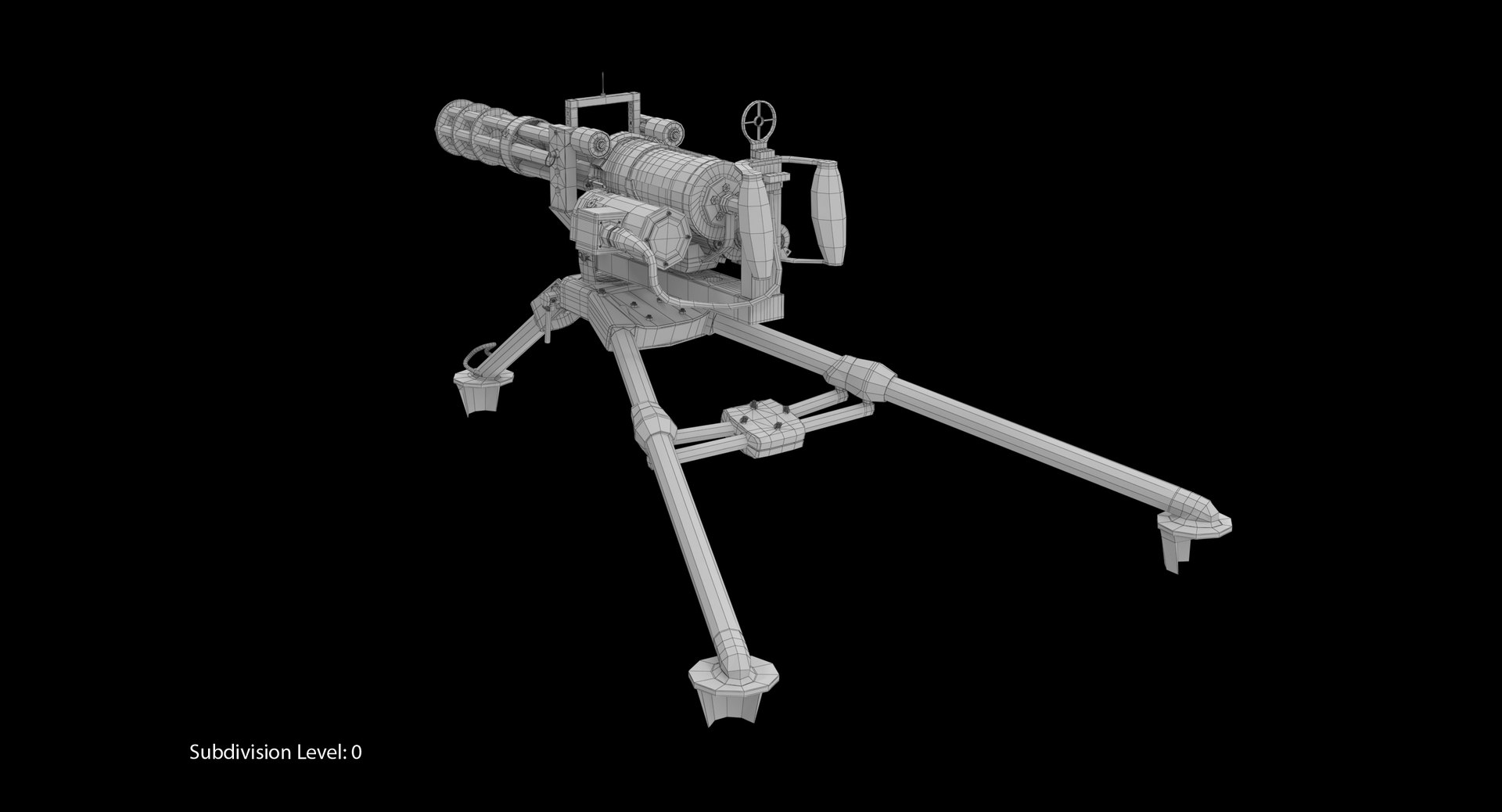 3D m134 minigun tripod mounted - TurboSquid 1254270