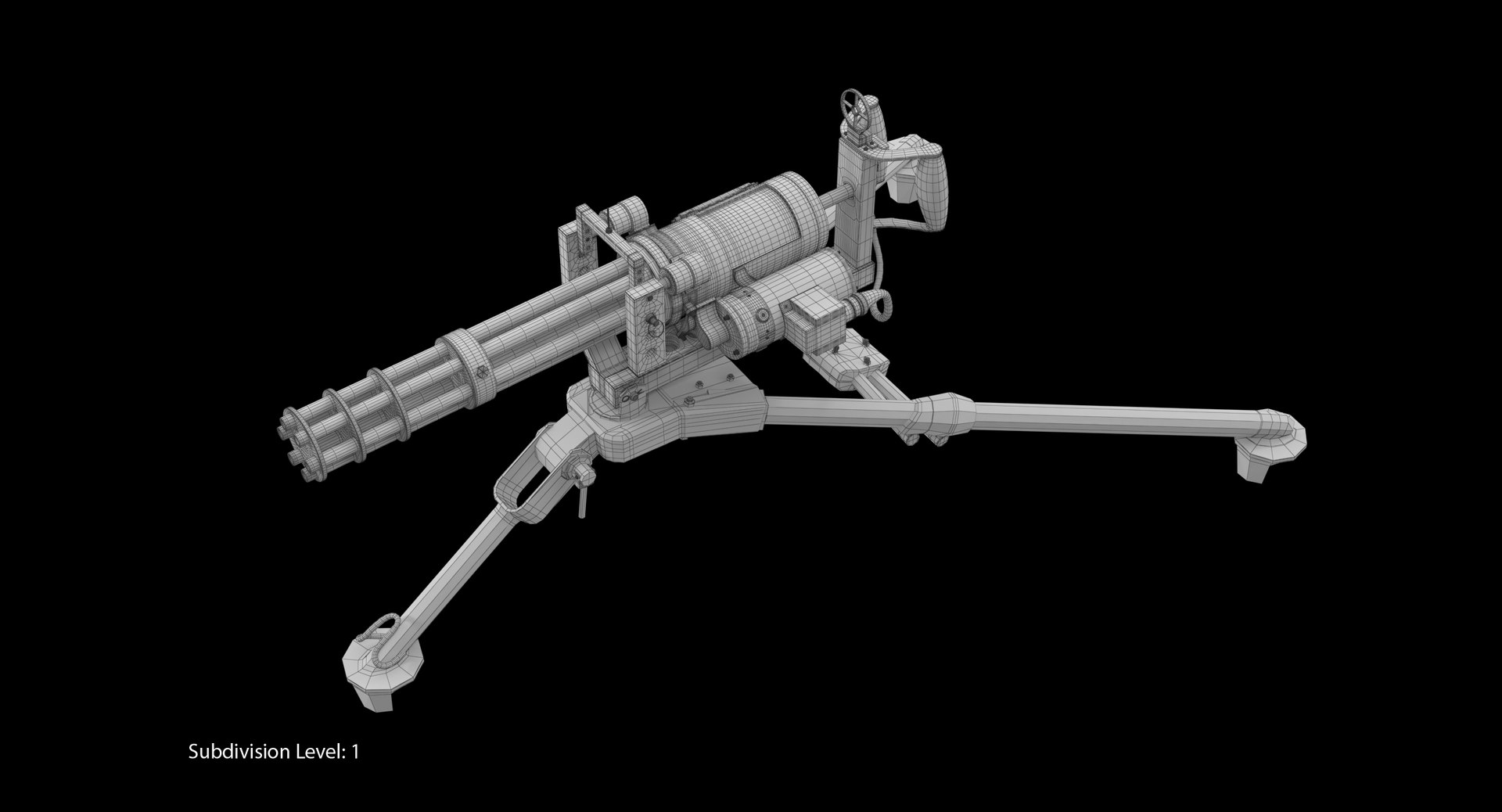 3D m134 minigun tripod mounted - TurboSquid 1254270