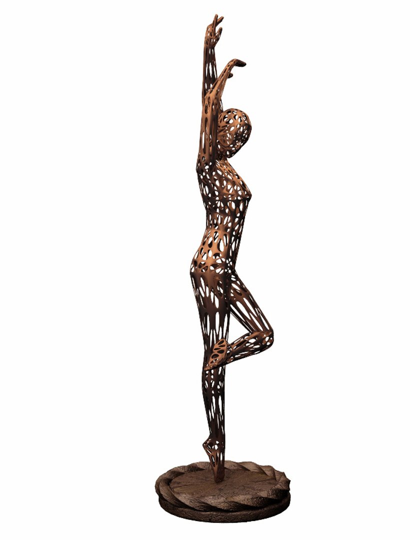 3D Art Woman Dance Sculpture - TurboSquid 1526306