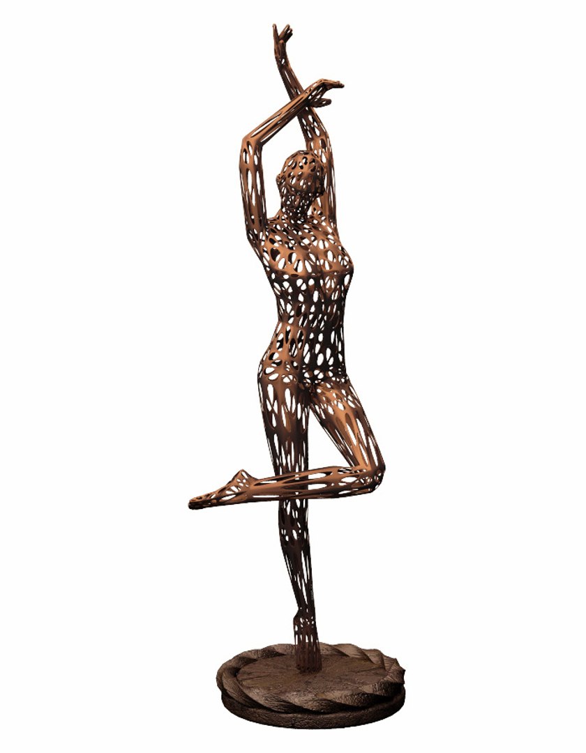 3D Art Woman Dance Sculpture - TurboSquid 1526306