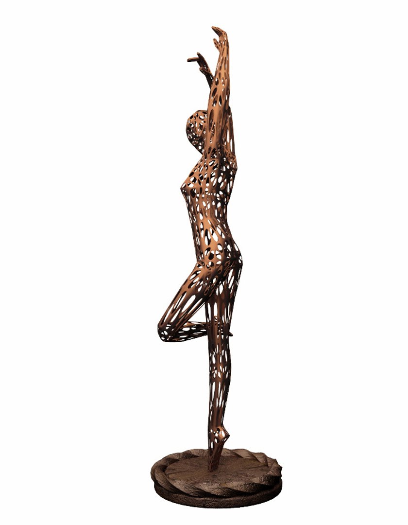 3D Art Woman Dance Sculpture - TurboSquid 1526306