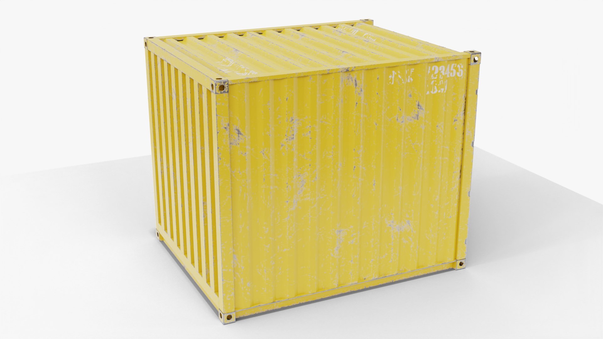 3D 10Ft Cargo Container - Yellow - TurboSquid 1972174