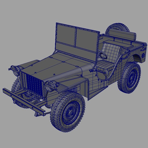 3d model bantam willys jeep