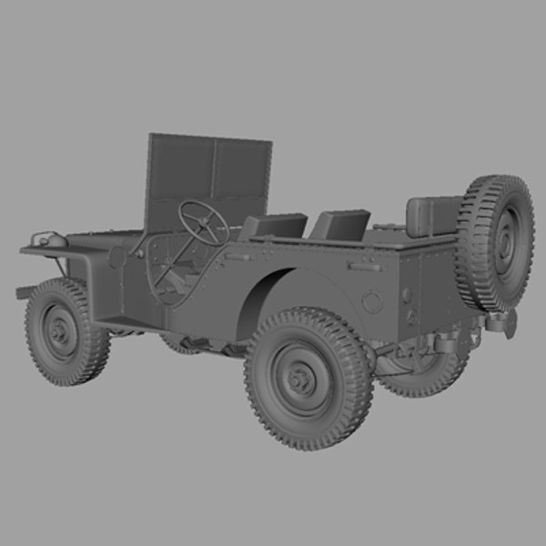 3d model bantam willys jeep