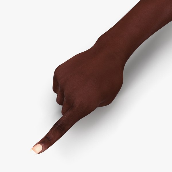 3d female hand african american model