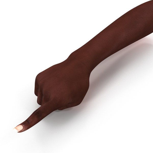 3d female hand african american model