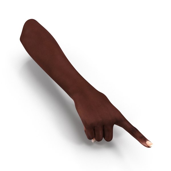 3d female hand african american model