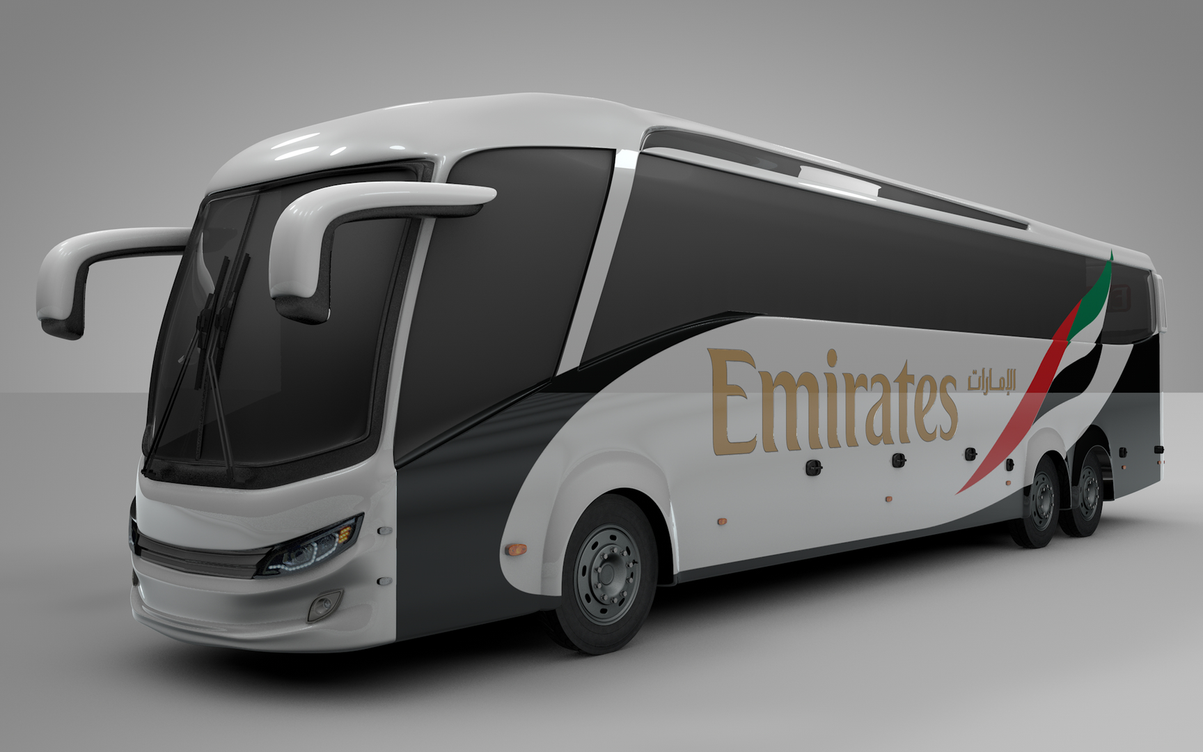 3D shuttle bus emirates - TurboSquid 1684398