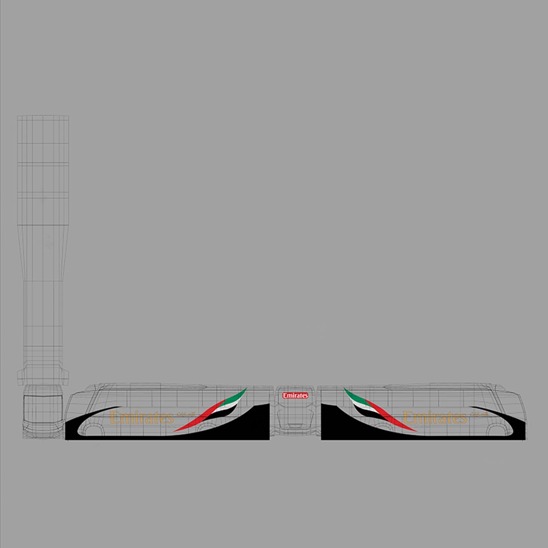 3D Shuttle Bus Emirates - TurboSquid 1684398