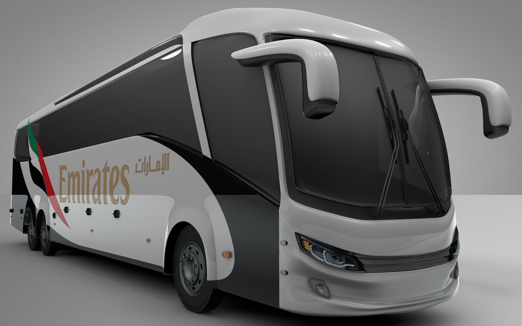 3D Shuttle Bus Emirates - TurboSquid 1684398
