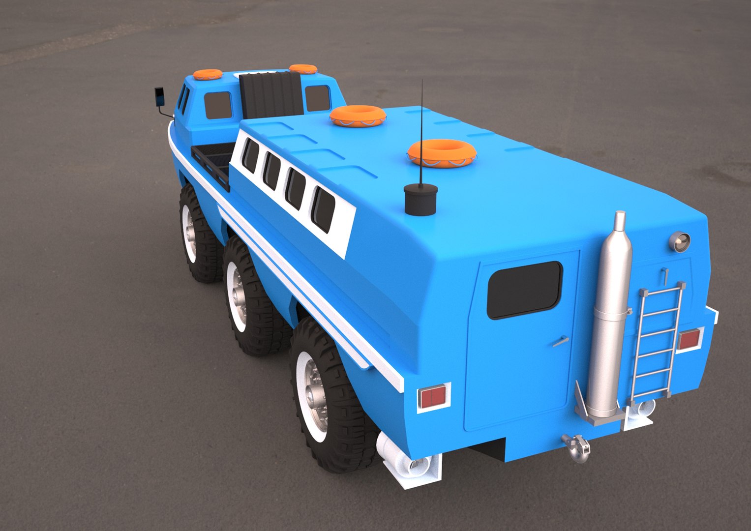 3D ZIL-49061 Water And Land Vehicle - TurboSquid 2070245