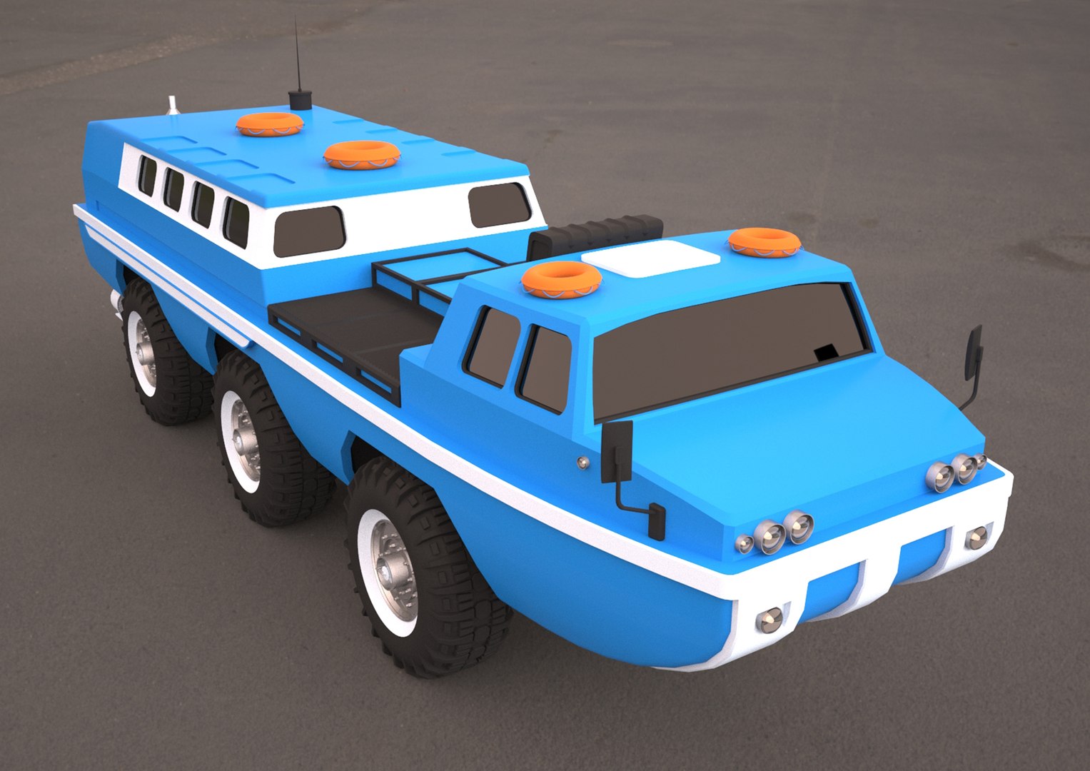 3D ZIL-49061 Water And Land Vehicle - TurboSquid 2070245
