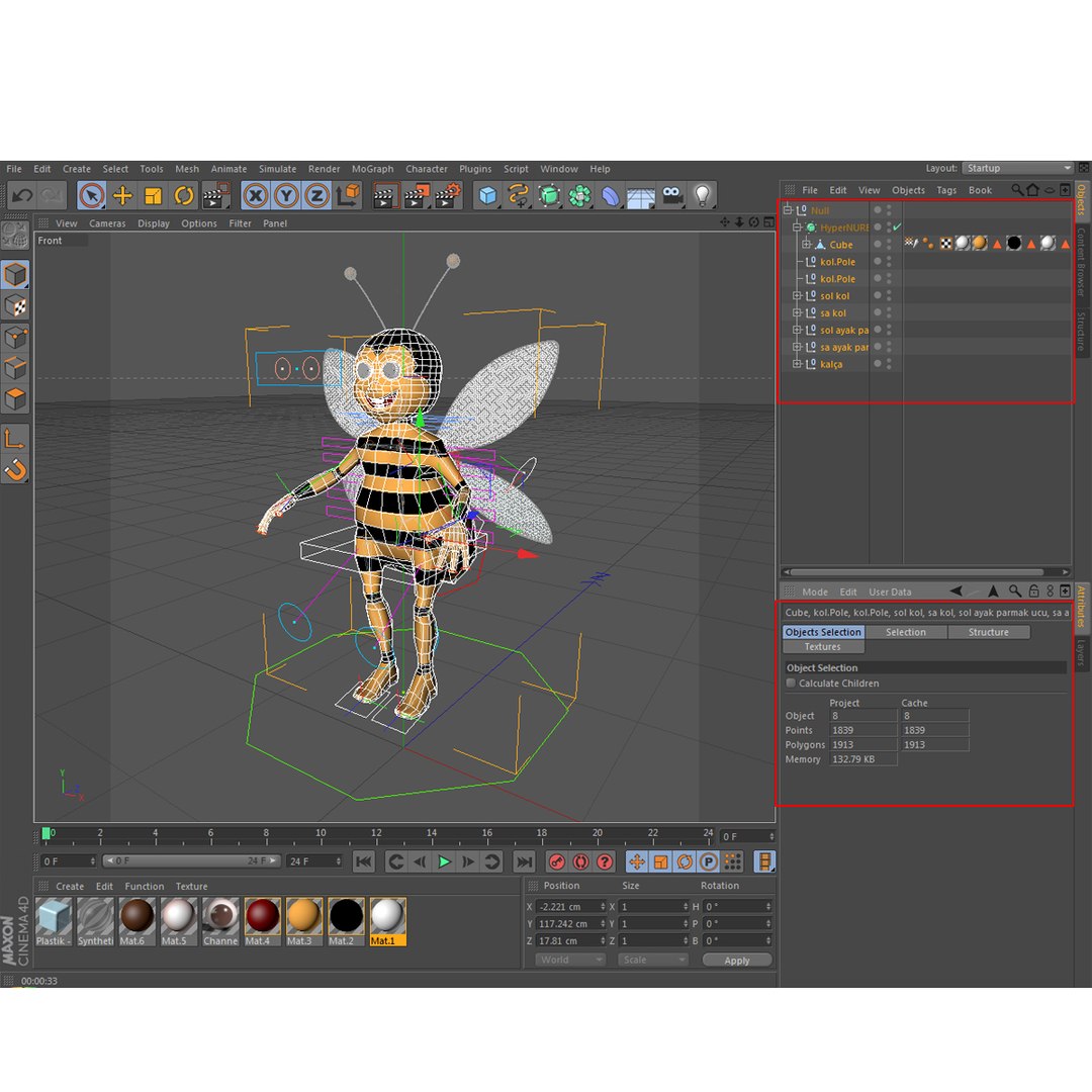 3dsmax Rig Bee Character