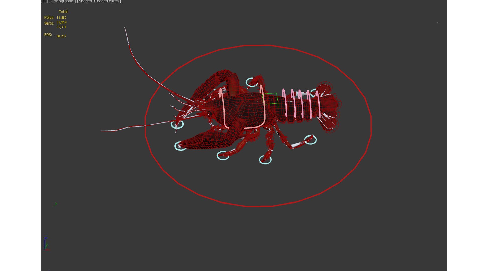 Lobster Rigged For 3Dmax 3D Model - TurboSquid 2314290