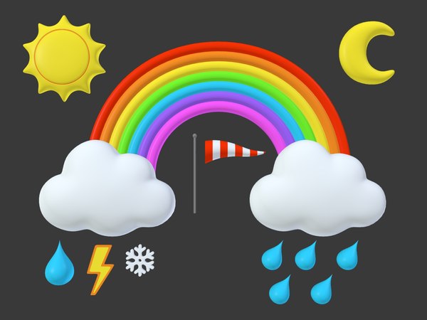 modelo 3d Clima de dibujos animados - Paquete - TurboSquid 1648767