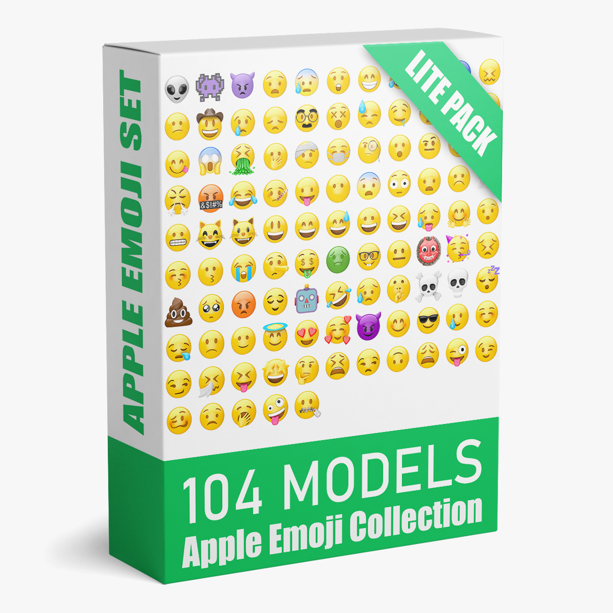 3D 104 Apple Emoji Collection model - TurboSquid 1872726