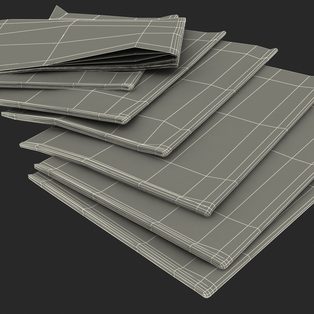 3d newspapers realistic model