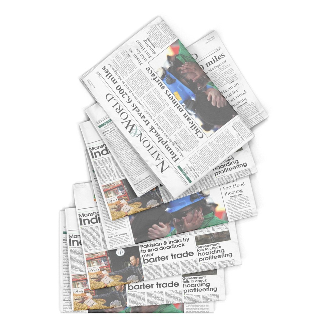 3d Newspapers Realistic Model
