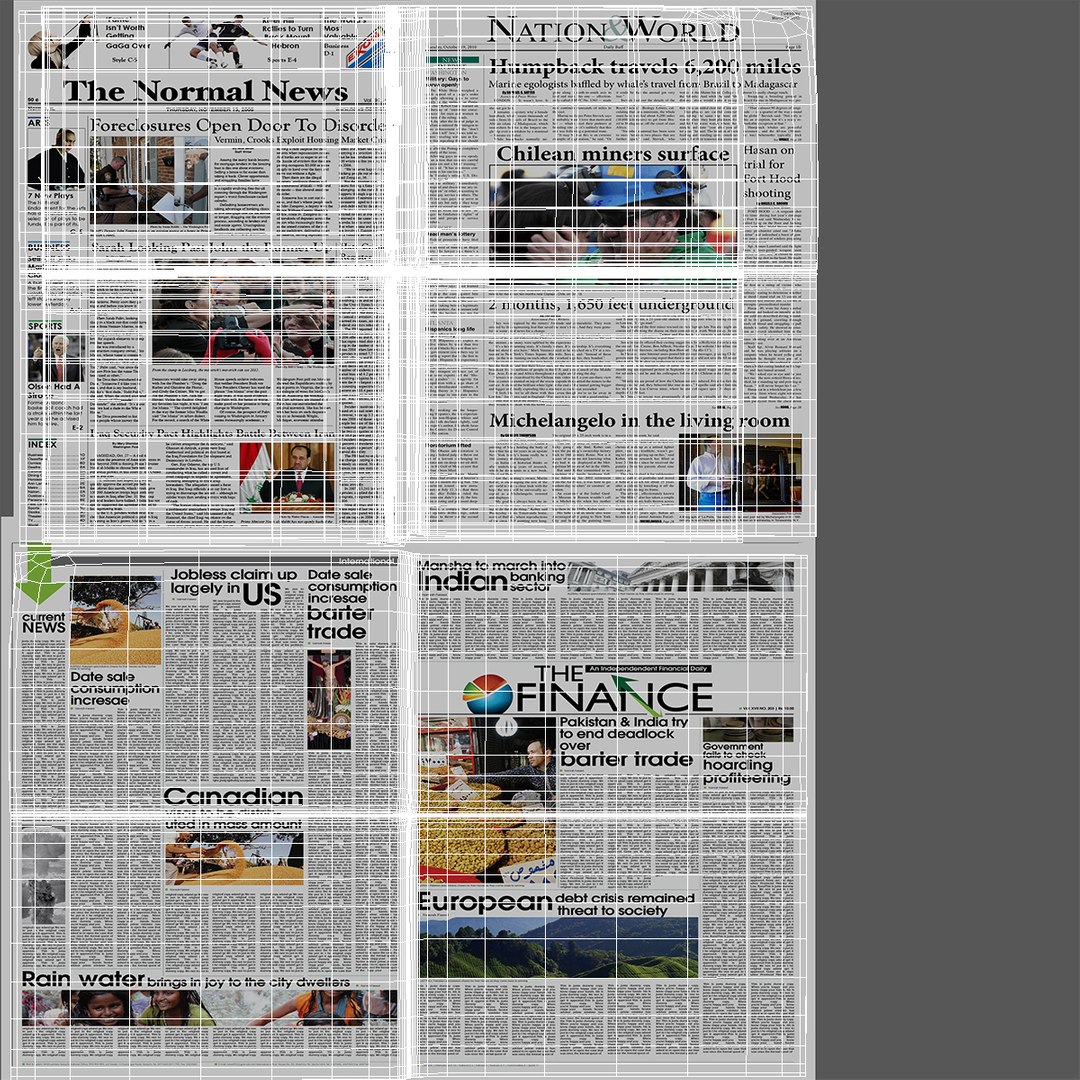 3d newspapers realistic model