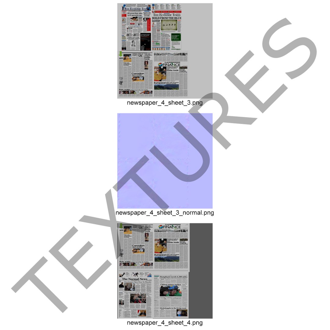 3d newspapers realistic model