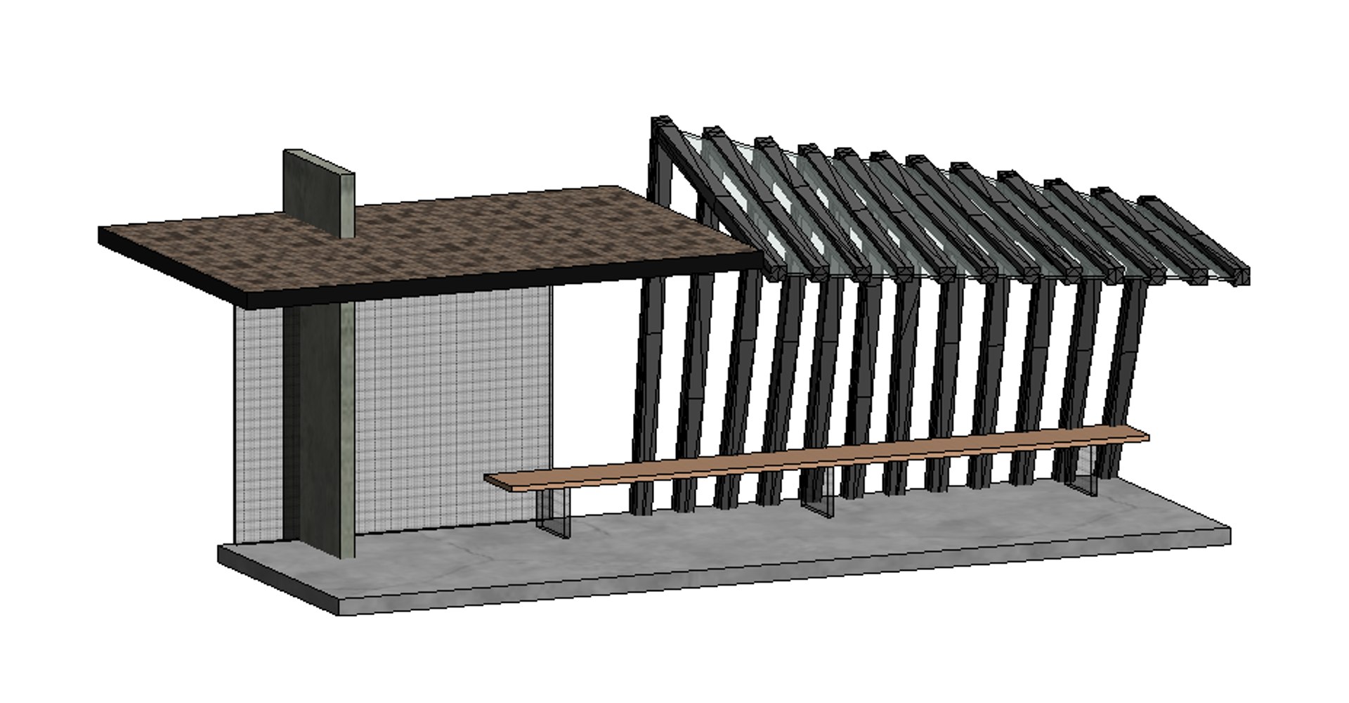 3D Model Waiting Shed - TurboSquid 1596710