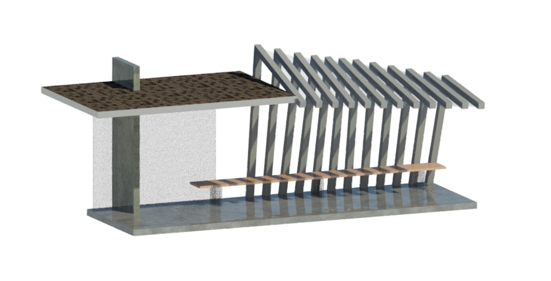 3D Model Waiting Shed - TurboSquid 1596710