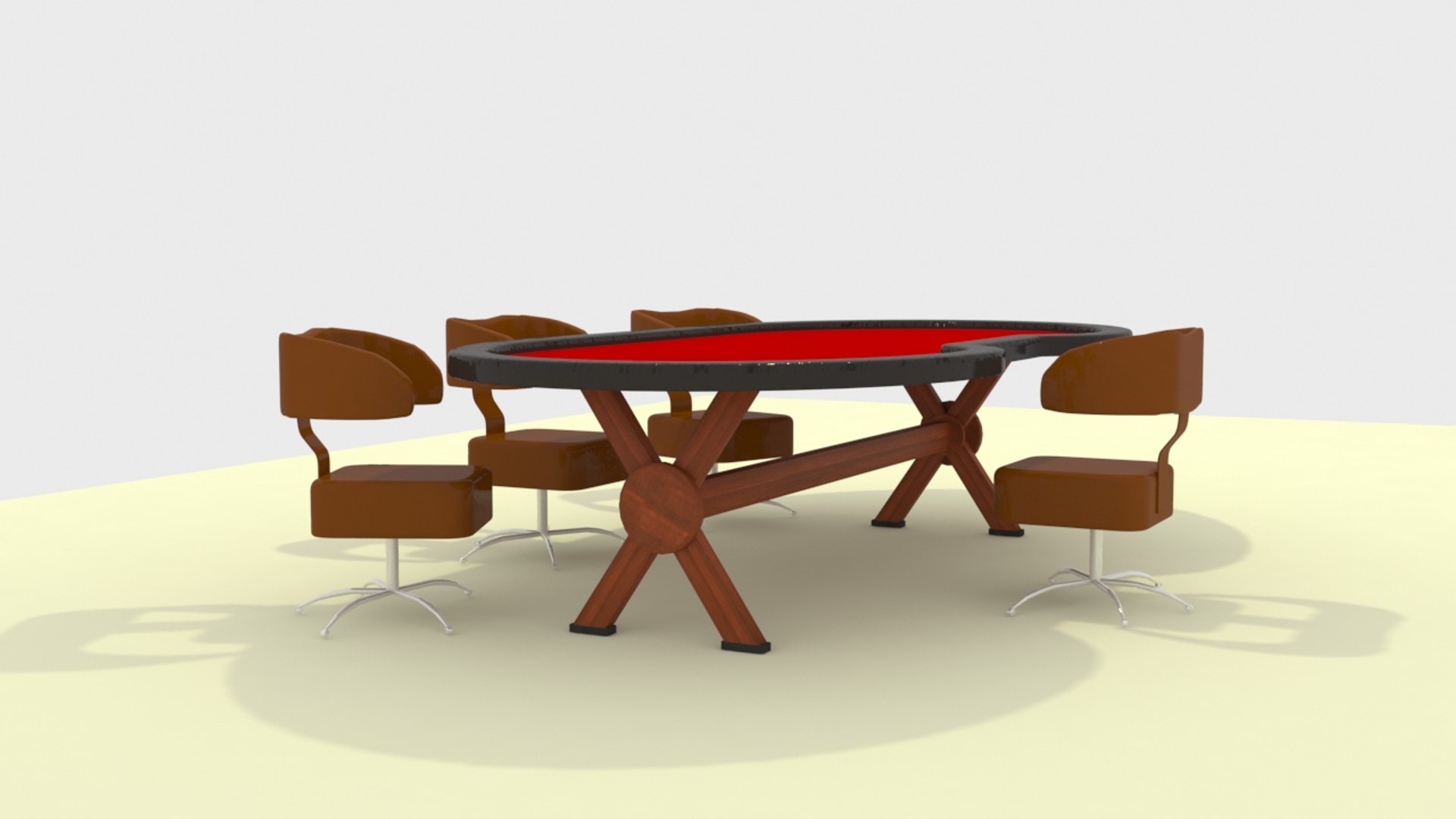 Poker table 3D model - TurboSquid 1613414