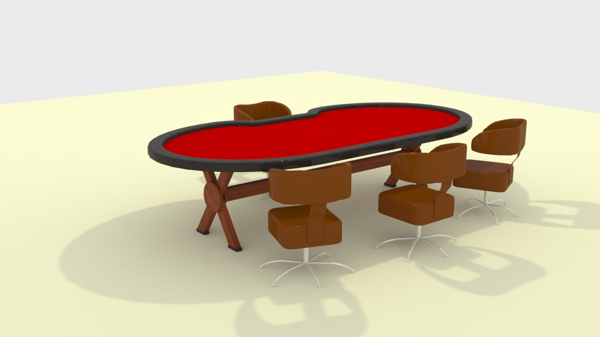 Poker table 3D model - TurboSquid 1613414