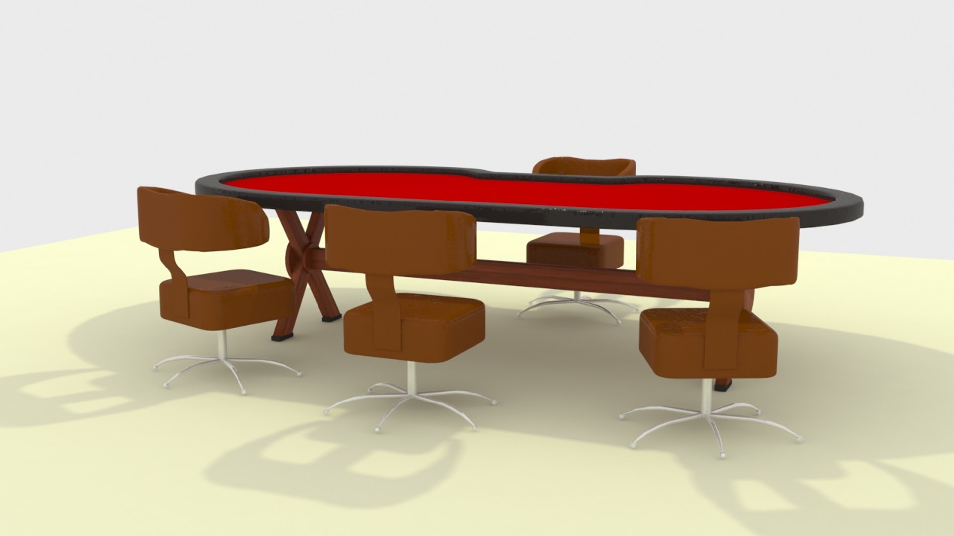 Poker table 3D model - TurboSquid 1613414