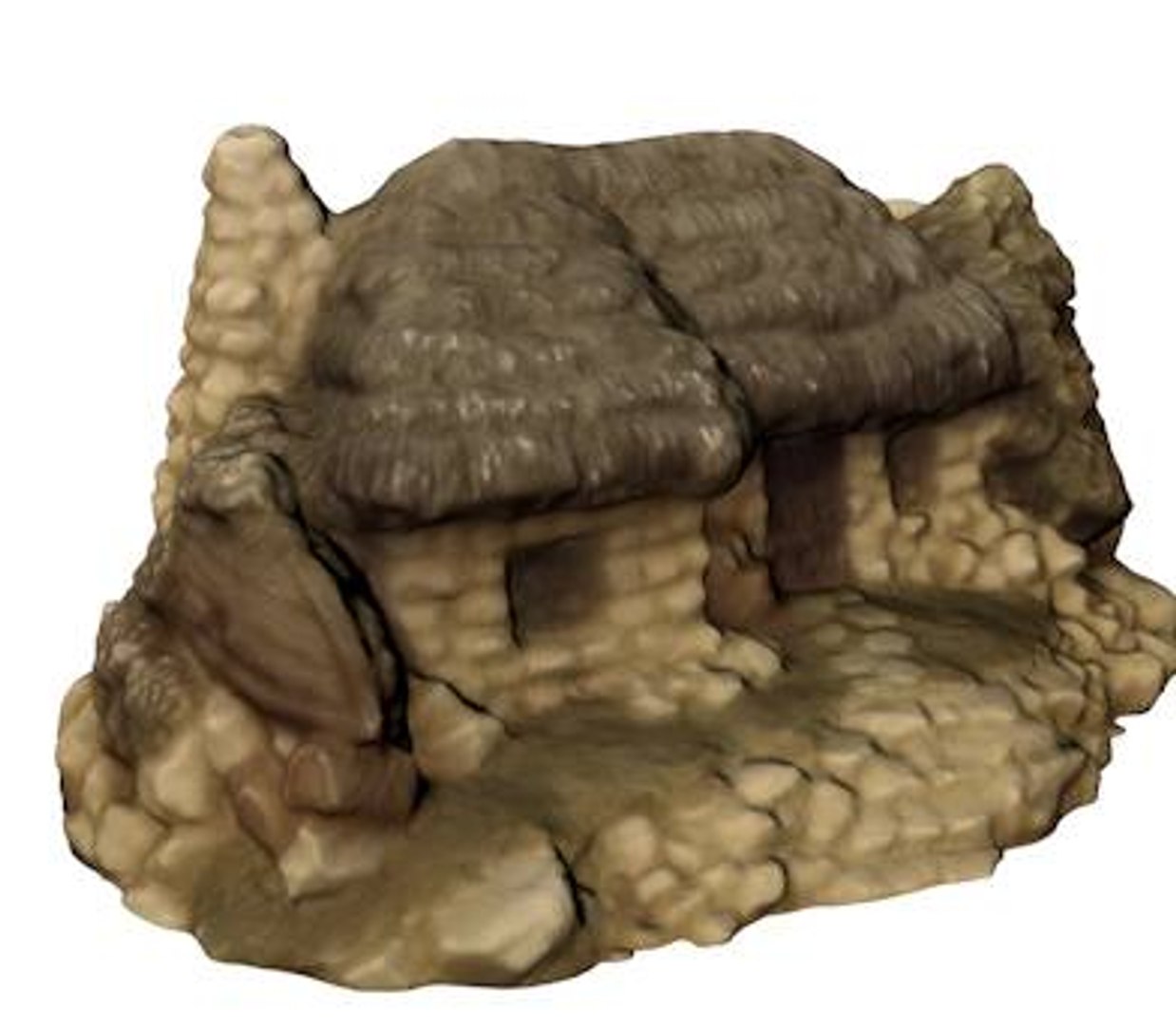 3d Realistic Medieval Stone Cottage Model