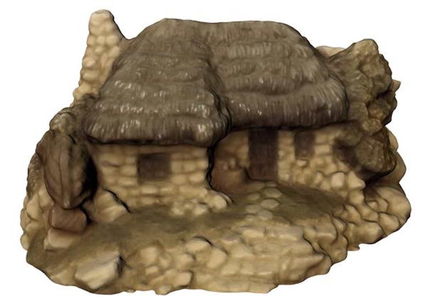 3d Realistic Medieval Stone Cottage Model
